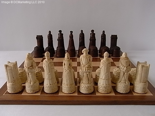 English and Scottish Plain Theme Chess Set