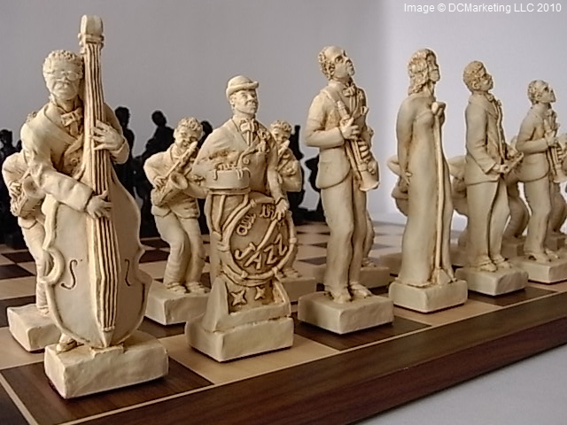 Jazz Plain Theme Chess Set
