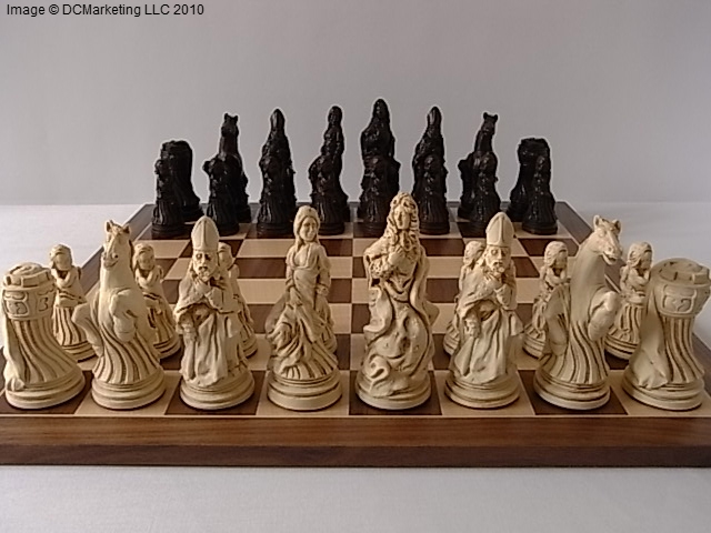 Louis XIV Plain Theme Chess Set