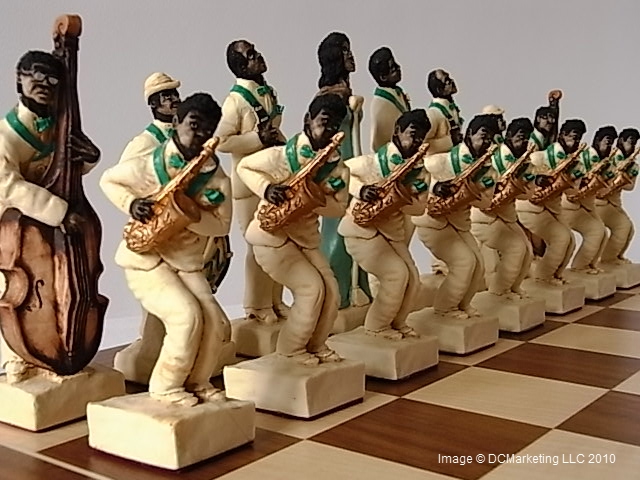 Jazz Hand Painted Theme Chess Set